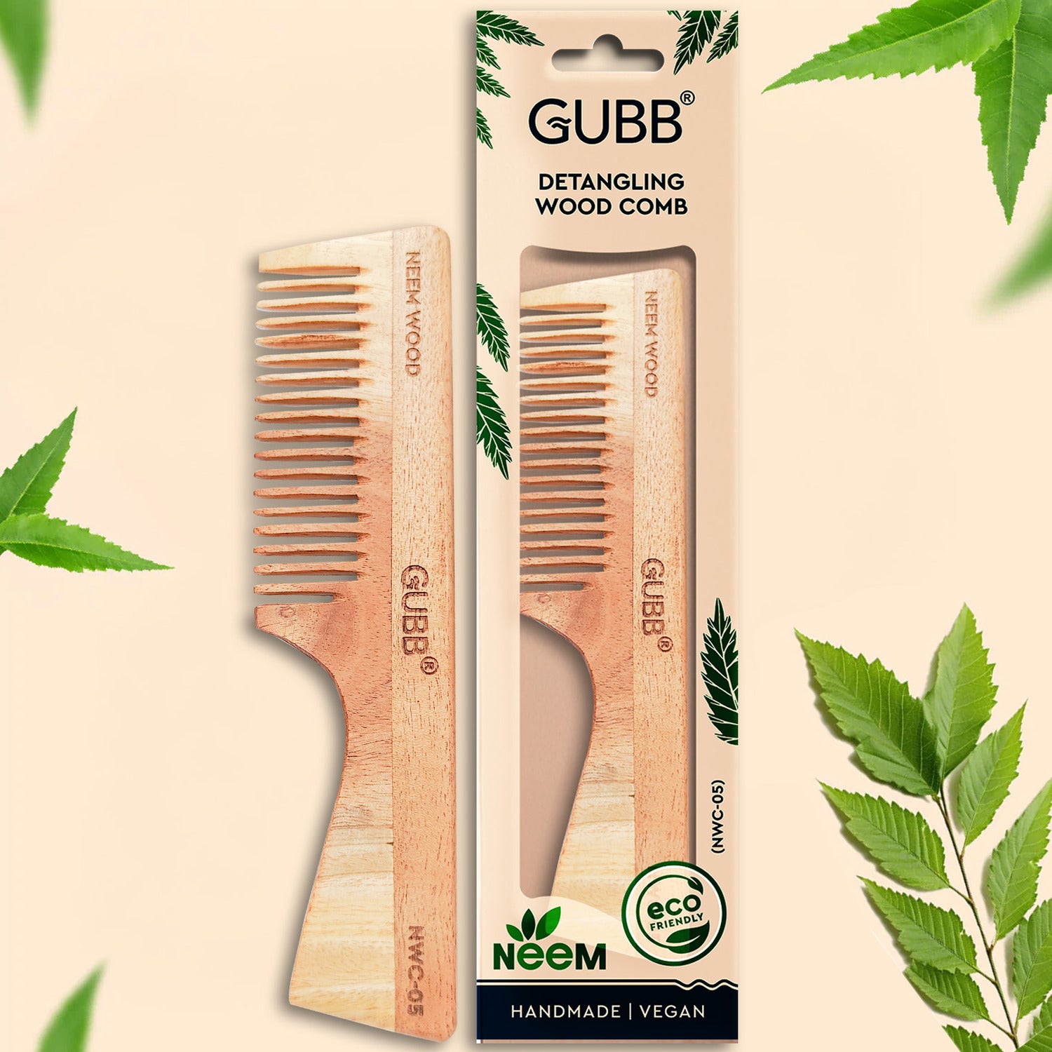Detangling Neem Wood Hair Comb – GUBB WORLD